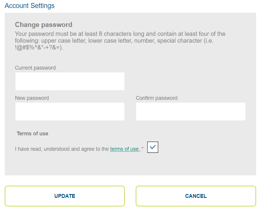 Changing my password | VLSBC